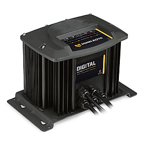 Minn Kota 1824405 MK 440D Digital On-Board Marine Battery Charger, 4 Bank x 10 amps