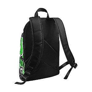 CUXWEOT Personalized Green Cheer Cheerleader Print Backpack with Name Custom Travel Daypack Bag for Man Woman Gifts