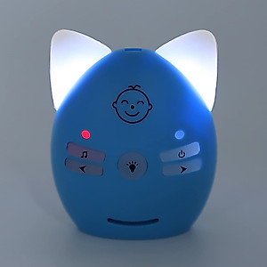 Wene Baby Sound Monitor, Blue Audio Baby Monitor Night Light for Home for Baby Sleeping for Elderly Two Way Talk(American Standard (100-240V))