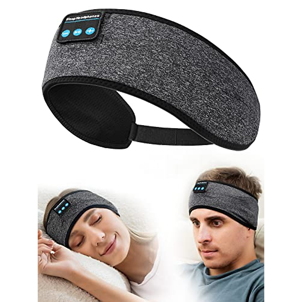 Sleep Headphones Headband Headphones, 10+ Hours Play Time with Stereo HD Hi Fi Speakers, Sports Headband Built in Speakers Perfect for Workout,Running,Yoga,Travel,Insomnia