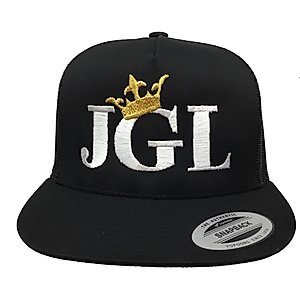 JGL White Corona Gold EL Chapo GUZMÁN HAT Black MESH Snapback