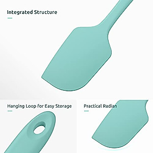 U-Taste Silicone Spatula Set with 600 Degrees Fahrenheit Heat Resistant (Teal/Aqua Sky)