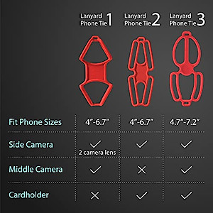 【Bone】 Universal Phone Lanyard for Around The Neck, Adjustable Silicone Neck Phone Holder, Cell Phone Lanyard Holder Compatible with iPhone 13 pro max &Most Smartphones 4.7"-7.2" (Black)