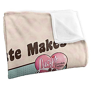 Trevco I Love Lucy Friends and Chocolate Silky Touch Super Soft Throw Blanket 36" x 58"