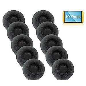 Jabra Spare Foam Headset Ear Cushions, 10 pk, BlueParrott B250-XT, B250-XT+, B250-XTS, Plantronics, Jabra, VXI - CS540, SAVI W440, W740, SupraPlus HW251, HW261, Jabra 2000, 2300, 14101-38
