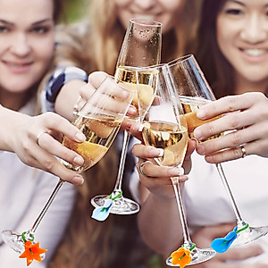 12 Pcs Floral Wine Charms Calla Lily Drink Markers Tulip Silicone Wine Marker for Identification Cocktail Martini Wine Wedding Bachelorette Party Glass Favors