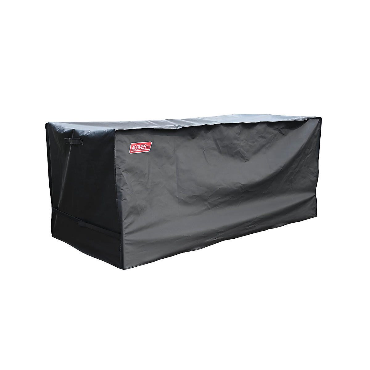 acoveritt XXL Storage Box Cover with Straps and Handles, Waterproof Heavy Duty Outdoor Furniture Winter Cover for Keter, Suncast Container (Deck Box Cover, 63"(L) 30"(D) 28.3"(H)) Black