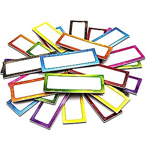 Magnetic Dry Erase Labels Galaxy Name Plates 3 x 1.2 Inches 32 Labels for Whiteboard School Office Supplies