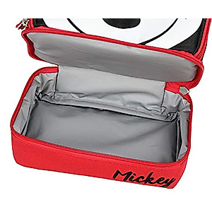 Mickey Mouse Dual Compartment 3D Ears Winking Mickey Insulated Lunch Box