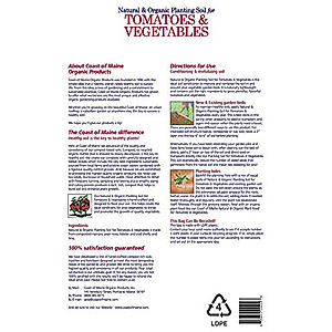 Coast of Maine Organic Tomato and Vegetable Planting Soil 20 QT