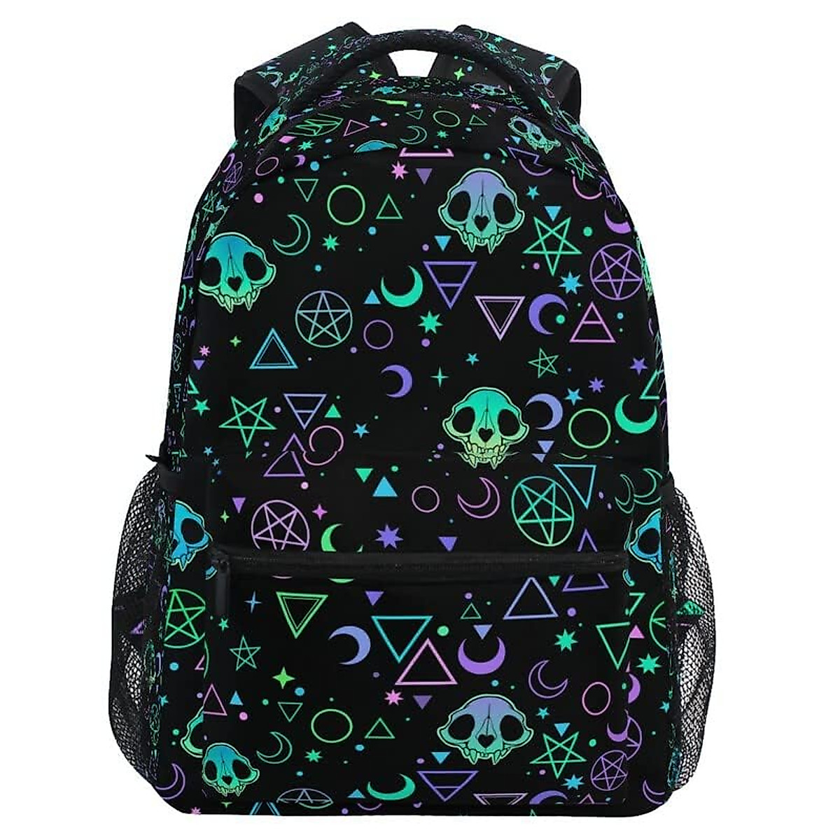 MNSRUU School Backpack Magic Skulls College Knapsack Laptop Rucksack Business Travel Computer Bookbags for Adult Teen One Size