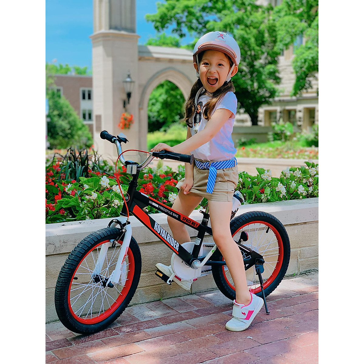 Royalbaby Boys Bike Freestyle Premium 16 Inch Kids Bike for Age 3-9 Years, with Training Wheels and Water Bottle