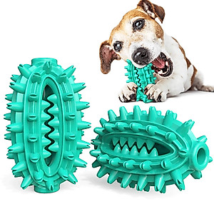 Dog Toothbrush Chew Toy, Corn Shaped Chew Toy, Dog Teeth Cleaning Dental Toy with Cotton Rope for Dogs, Puppies and Aggressive Chewers in Aspect of Size: Small Medium Large (Color Yellow)