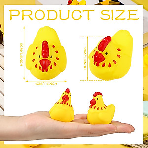 Libima 50 Pcs Rubber Chickens Bath Toy Bulk Mini Chicks Squeezable and Squeak Toys Yellow Floating Rubber Toy Swimming Pool Bathtub Toys for Boy Girl Shower Birthday Party Favors Gifts