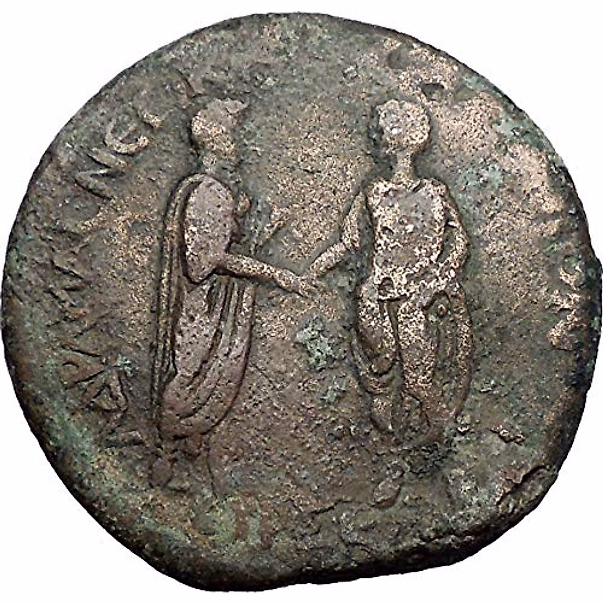 162 IT LUCIUS VERUS and MARCUS AURELIUS 162AD Amasia Pon coin Good