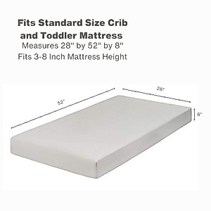 Everyday Kids 2-Pack Fitted Crib Sheets, 100% Soft Breathable Microfiber Baby Sheet, Fits Standard Size Crib Mattress 28in x 52in, Navy Nursery Sheet and Gray Nursery Sheet