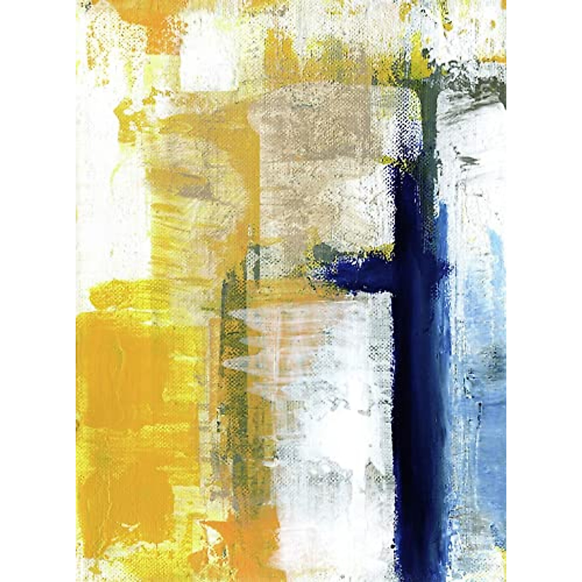Yellow Blue Modern Abstract Area Rug for Living Room Bedroom Arti Decor Carpet Under Dining Table Washable Soft Thick Home Office Indoor Floorcover Runner Rug Mats 5x8