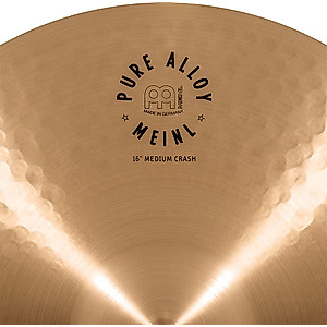 Meinl 16" Medium Crash Cymbal - Pure Alloy Traditional - Made in Germany, 2-YEAR WARRANTY (PA16MC)