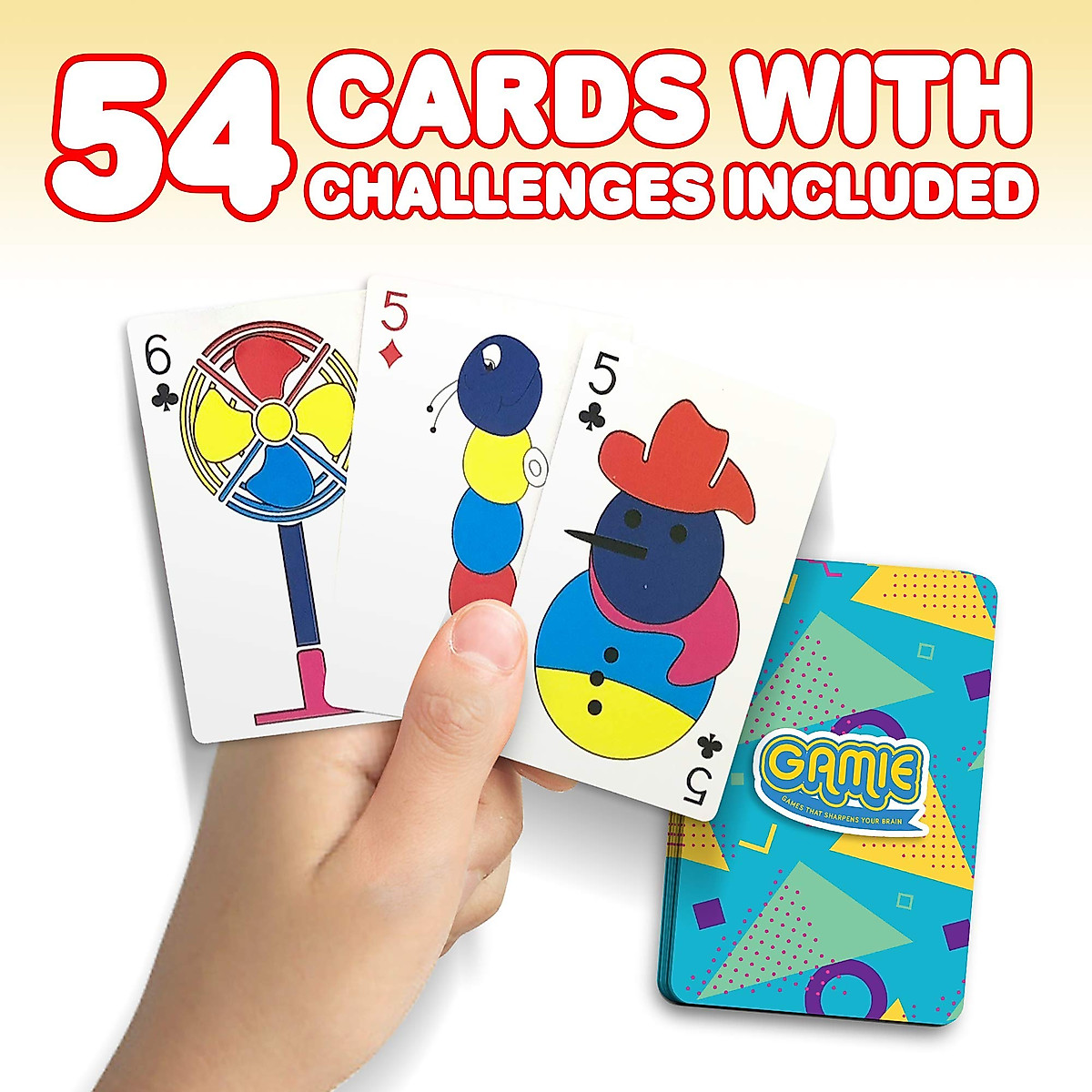 Gamie Stacking Cups Game- with 54 Challenges, 20 Stacking Cups, Bell and Instruction Sheet- Educational Color and Shape Matching Game- Classic Quick Stacks Set for Boys, Girls, Teens, Adults