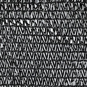 smartelf Shade Cloth 70% Sunblock Shade Cloth Net 6.5 ft x 10 ft - Black Bulk UV Resistant Fabric Mesh for Greenhouse Shade Cloth Taped Edge with Gromments Included 10pcs 6" Ball Bungee