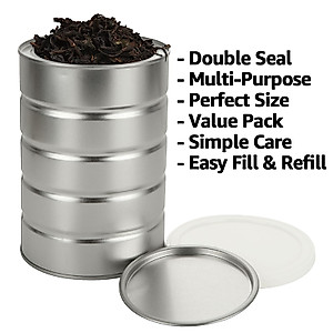 AKOLAFE 6 Pack Large Coffee Canisters with Airtight Lids 32 OZ Empty Coffee Container for Ground Coffee Storage Kitchen Canister Set Tea Storage Containers Metal Can Tea Tins for Loose Tea Bean Sugar