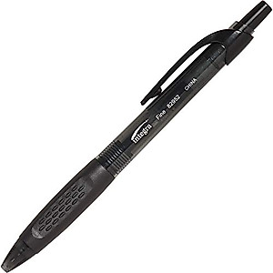 Integra Ballpoint Pen, Retractable, Fine Point, Black Barrel/Ink (ITA82952)