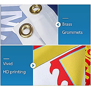 Vagair Ferrari Banner Flag (2x8ft ,Heavy Duty, Durable 150D Polyester) Brass Grommets Banner For Outdoor Room Man Cave /Garage