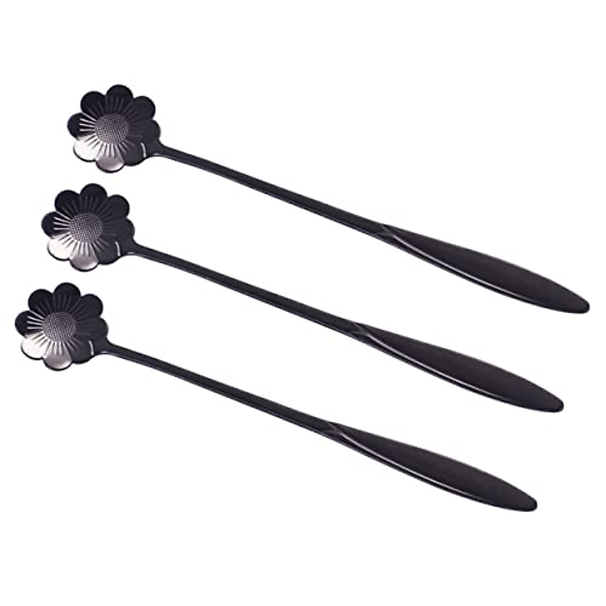 UPKOCH 3 Pcs Stainless Steel Spoon Stainless Steel Set Stir Sticks for Cocktails Dinnerware Spoons Silverware Set Decorative Spoon Ice Cream Scoop Coffee Spoon Mixing Spoon Tea Spoon