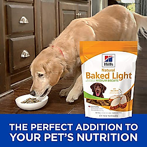 Hill's Natural Baked Light Biscuits, All Life Stages, Great Taste, Dog Treats, Chicken (medium & large breeds), 8 oz Bag
