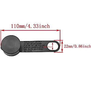 TAODAN QCC1 Dust Cap 6PCS 1.32inch Black Propane Tank OPD Filler Valve Dust Caps Straps for Propane Adapter and Gauge Fitting, QCC1 Thread Protection Sleeve Covers, QCC1 Propane Dust Cap