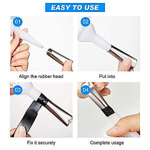 One Set of One-Piece Stainless Steel Nozzles 14pcs Universal Integrated Nozzle Tool Kit Reusable Stainless Steel Caulking Nozzle Set Various Sizes Cartridge Tips for Windows Tiles Washbasins