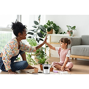 6 Metal Buckets With Chalkboard Stickers And Plastic Kitchen Scoops, Small Galvanized Buckets ,For Birthday, Wedding Party, Garden Planters , Party Supplies,Decorations ,5 Inch Tin Buckets - (tie 6)