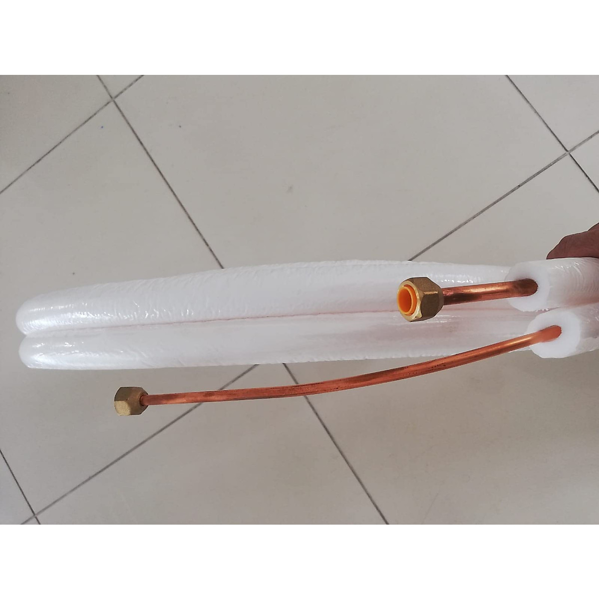 DuctlessAire - Insulated Copper Twin Coil Mini Split Line Set - HVAC & AC Hose, Indoor/Outdoor Use - Air Conditioning Accessories - 25 Ft (1/4 x 3/8 inches)