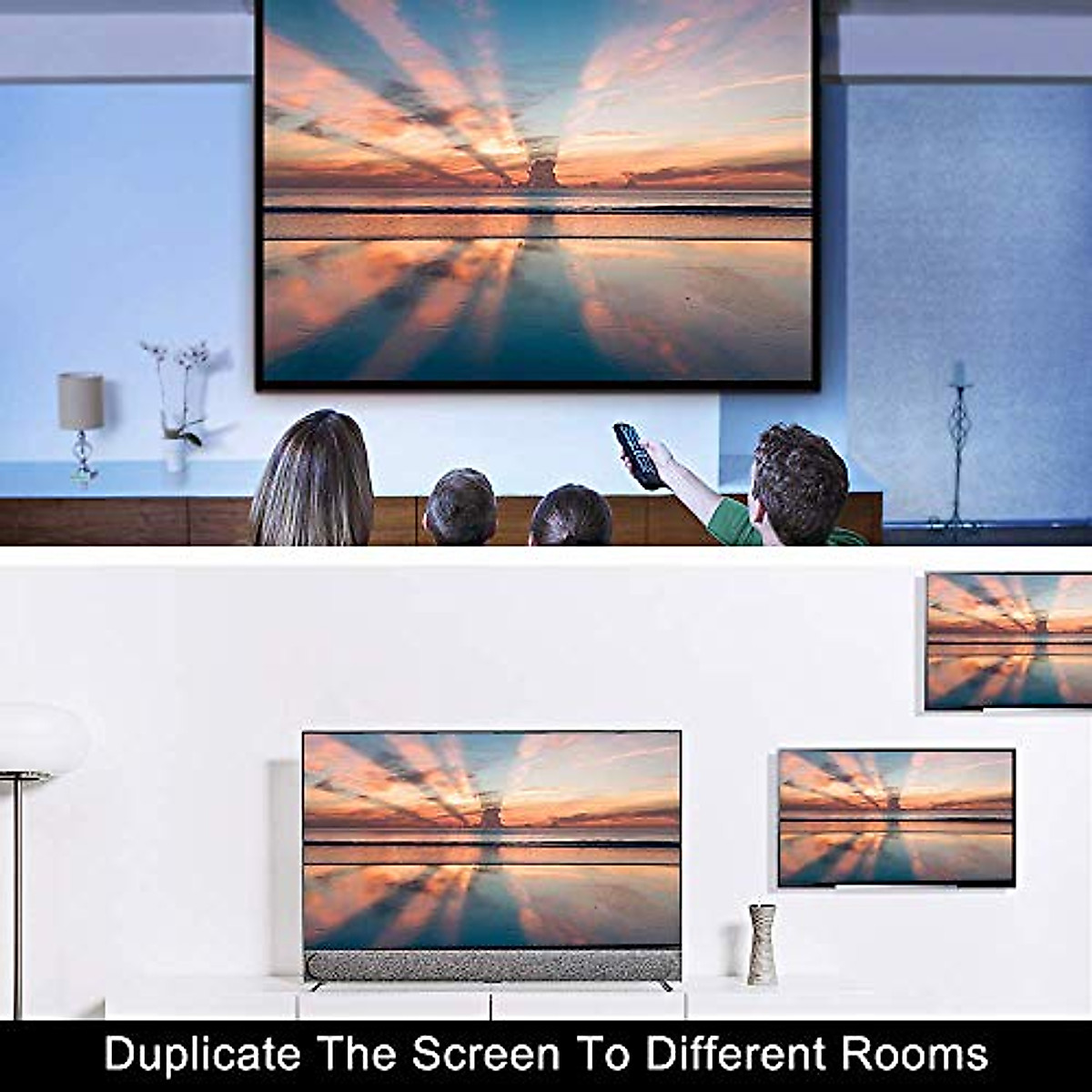 HDMI Splitter 1 in 4 Out -4K Hdmi Splitter 1x4 Ports v1.4 Powered 4K/2K Full Ultra HD 1080p US Adapter 3D Support