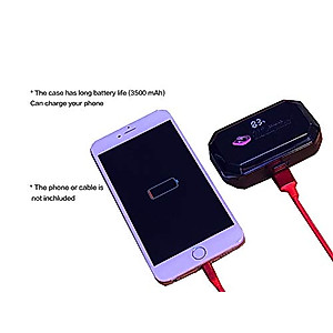 UScarmen Wireless Earbuds Bluetooth Headphones HiFi Sound Quality and Charging Case Digital Intelligence LED Display Earphones Built-in Mic Headset Deep Bass for Sport (Black)