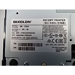 Bixolon SRP-275IIICOSG Series Srp-275III Impact Printer, Serial Interface, USB, Auto Cutter, Black