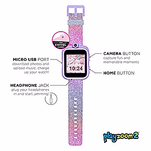 PlayZoom 2 Kids Smartwatch & Headphones - Video Camera Selfies STEM Learning Educational Fun Games, MP3 Music Player Audio Books Touch Screen Sports Digital Watch Gift for Kids Toddlers Boys Girls