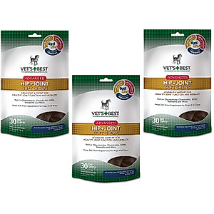 Vet's Best (3 Pack) Advanced Hip & Joint Soft Chews Dog Supplements, Each a 30 Day Supply