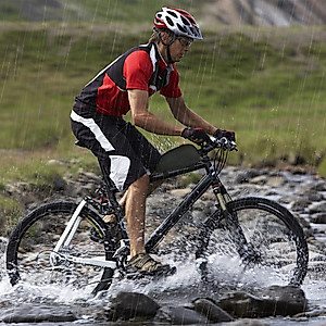 VENFOREST Bike Top Tube Bag Waterproof Bicycle Front Frame Bag Top Tube Bike Pouch for Road Mountain Bicycle Outdoor Cycling Travel Hiking