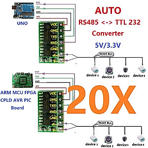 3.3V Auto RS485 to LvTTL RS232 Transceiver Converter SP3485 Module (4)
