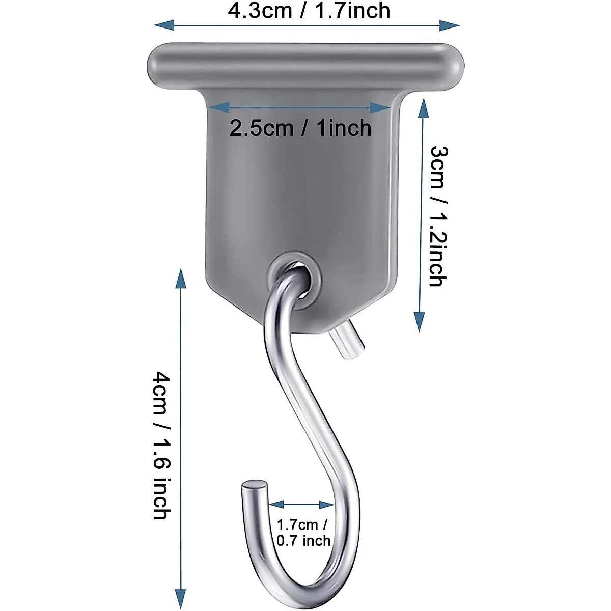 SVNR 24PCS RV Awning Light Hooks, S Shaped Hooks for Lights Camping Awning Accessory Holder, Easy for Awning Roller Slot, Light Support Hanger Christmas Party, Indoor or Outdoor