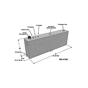 RDS MFG INC 71083 Rectangular Auxiliary/Transfer Fuel Tank - 45 Gallon Capacity