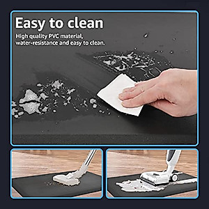 Art3d Anti Fatigue Mat - 1/2 Inch Cushioned Kitchen Mat - Non Slip Foam Comfort Cushion for Standing Desk, Office or Garage Floor (17.3"x28", Black)