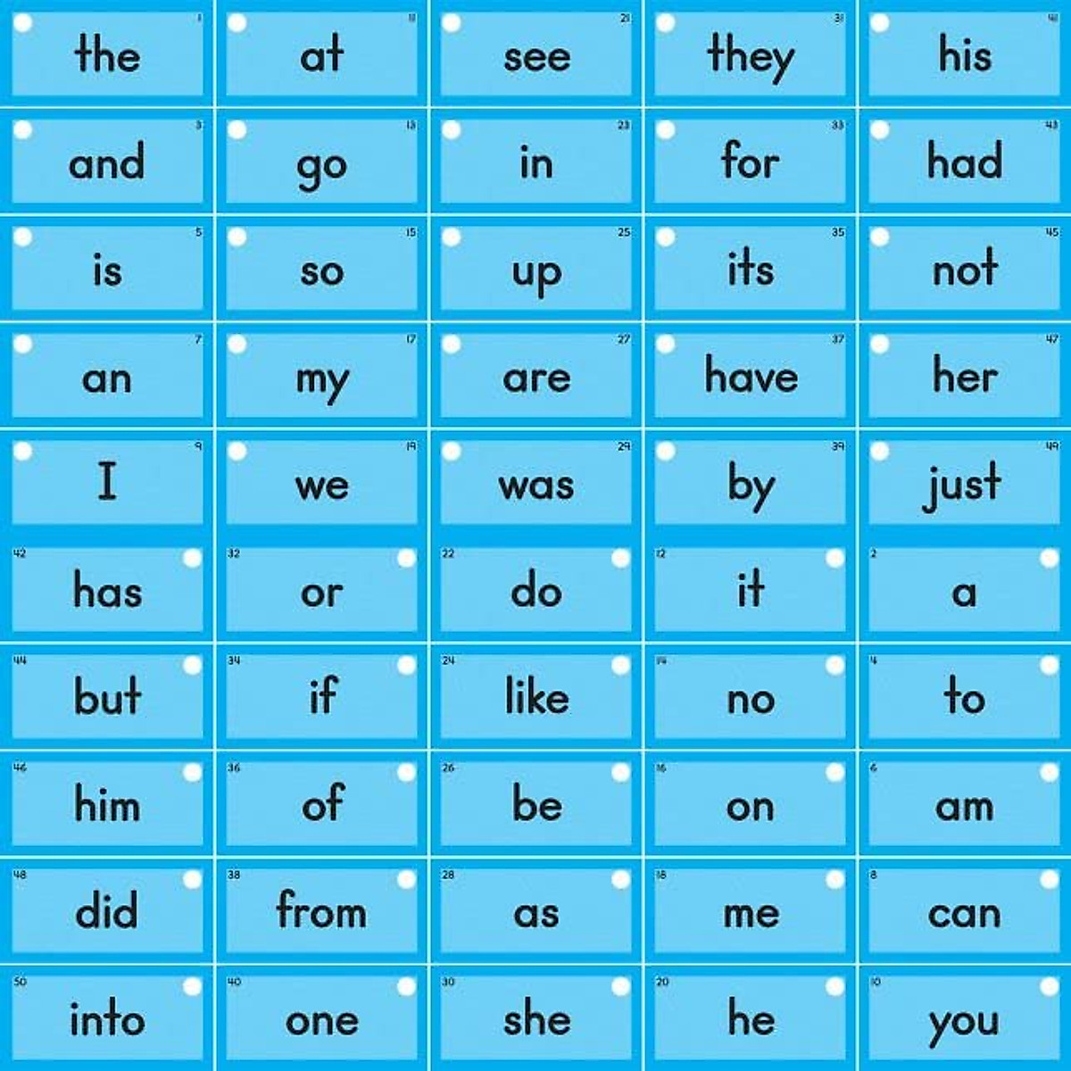 Really Good Stuff Sight Word Mini Flash Cards - 6 Sets of 50 Cards