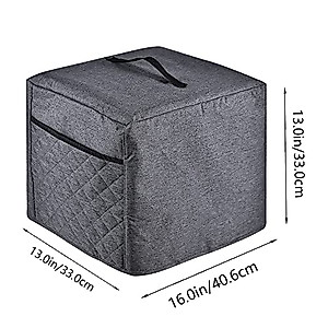 Zbeiur Meat Slicer Cover, Food Slicer Cover,With Organizer Bag for Accessories, such as Stainless steel blade, brush, etc, waterproof fabric, easy to clean. (Grey)