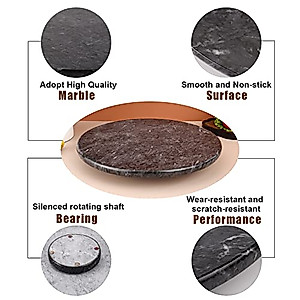 Olelo 12 Inch Marble Lazy Susan Cake Turntable Heavy Duty Marble Rotating Cake Stand for Cake Cupcake and Decorating Supplies