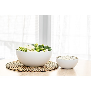 served Brand | Premium Small Serving Bowl - Keep Food Hot or Cold for Hours with our Vacuum-Insulated, Double-Walled, Copper-Lined Stainless Steel Serving Bowl (White Icing)