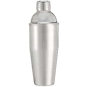 Amazon Basics 3-Piece Stainless Steel Bar Tools Set - 24oz Shaker, Mixing Spoon, Jigger