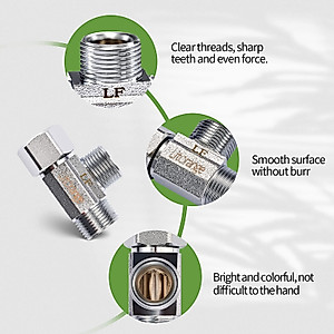 Litorange Lead-Free Brass 2 PCS Brass Angle Stop Add-A-Tee Valve 3/8" Compression Inlet by 3/8" Compression Outlet by 3/8 Inch Compression Outlet Easy Connect Tee