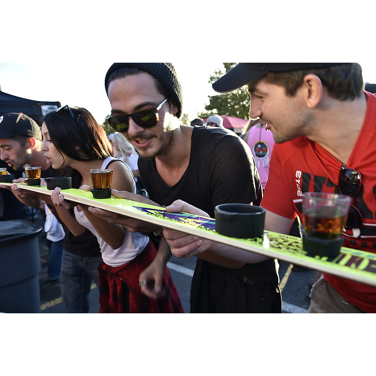 Big Shots Shooter Ski Kit, Peel-and-Stick Adhesive Mounts, No Tools Required, Fits All Standard Size Shot Glasses, 4 Mounts (Bombdiggity Black)